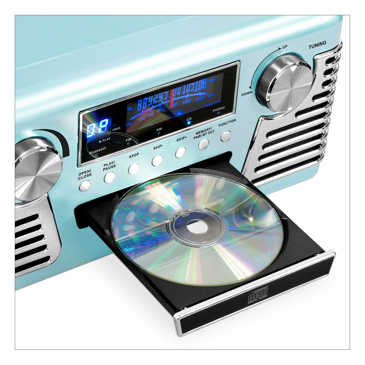 The Haley Retro Record Player with CD Player with Bluetooth | Victrola